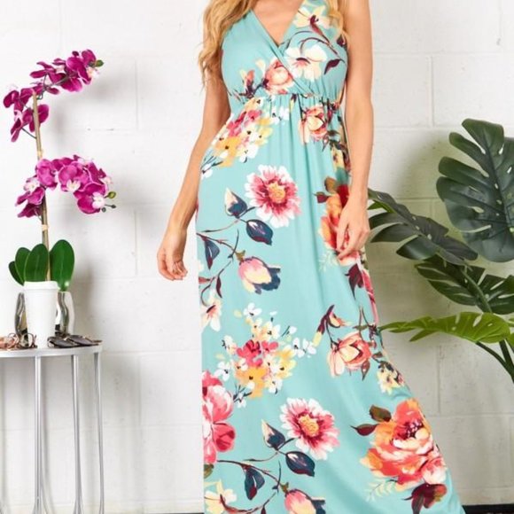 P.S. Kate | Dresses | Floral Maxi Dressmint | Poshmark